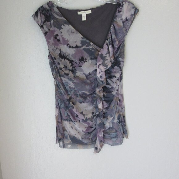 Weston Wear | Tops | Weston Wear Purple Floral Pattern Small Sleeveless ...